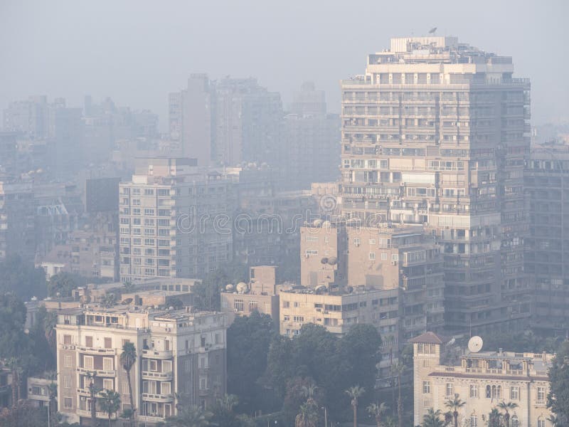 Cairo Smog stock photo. Image of pollution, faint, flats - 174148250