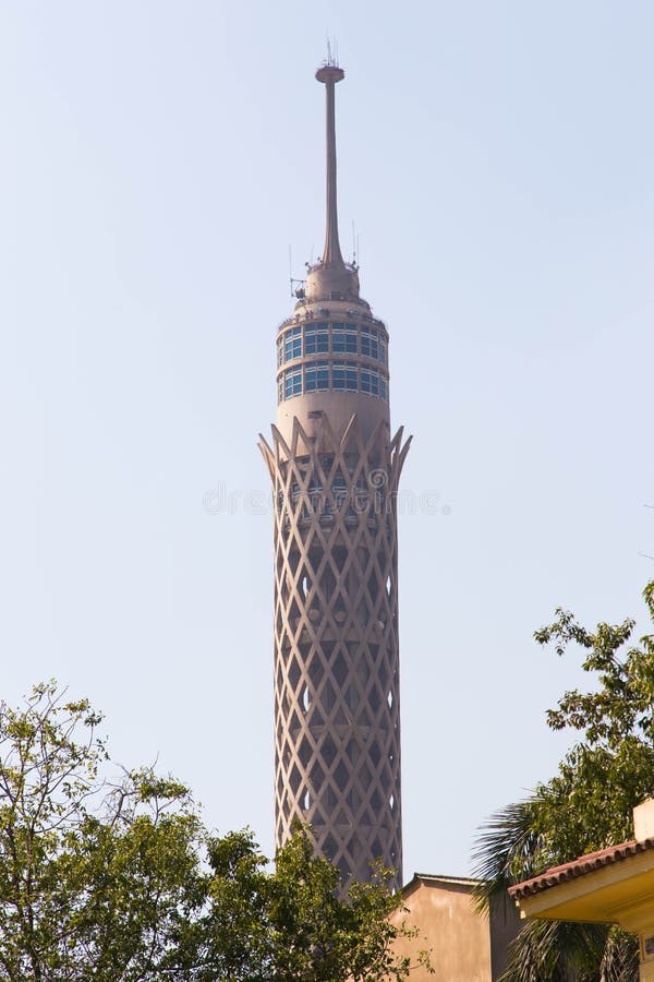 Cairo Tower stock image. Image of morning, clouds, capital - 98577711