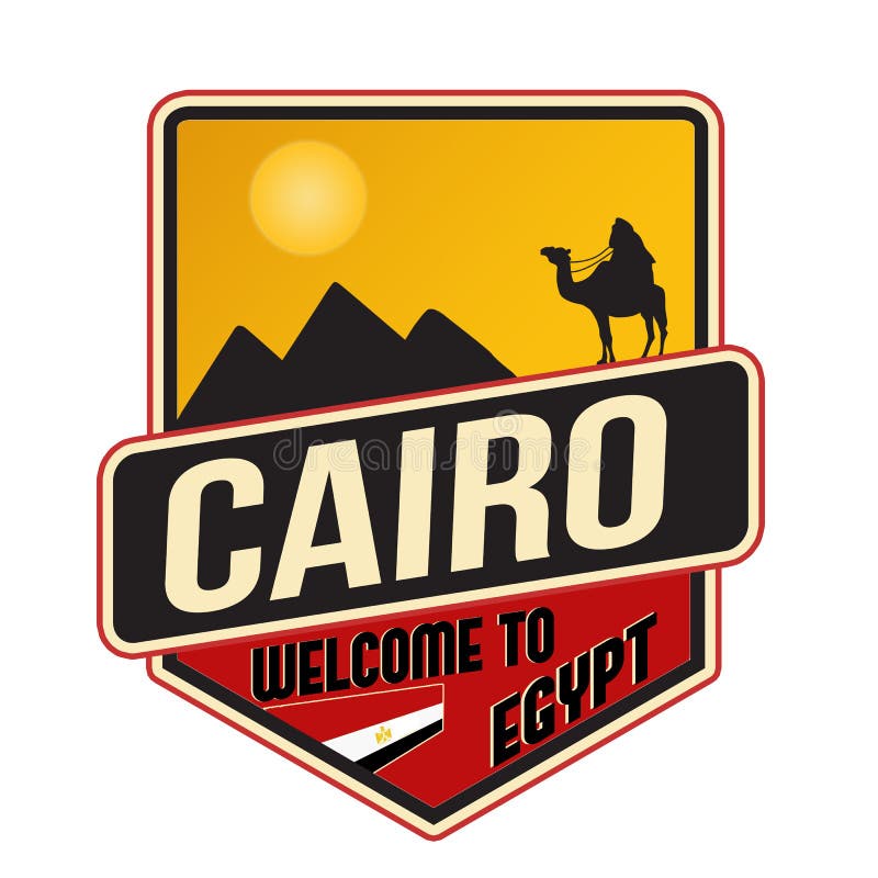 Cairo Sticker. Cairo Signpost Pointer Sign Stock Vector - Illustration ...