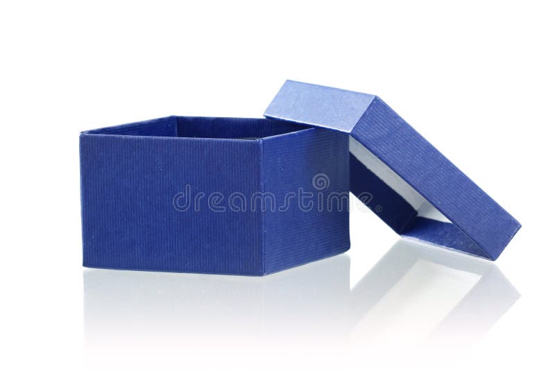 Caixa Azul Aberta Fotos de Stock - Imagem: 4284333