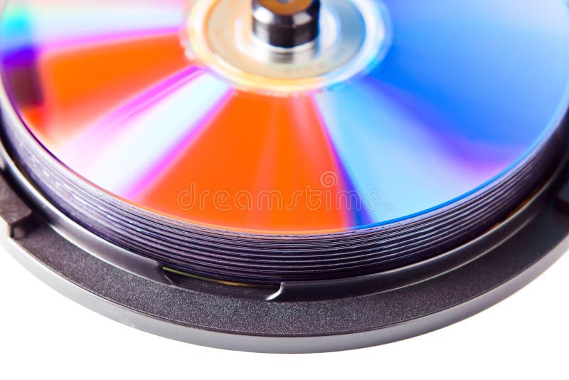 Caixa com discos do dvd imagem de stock. Imagem de moderno - 37459125
