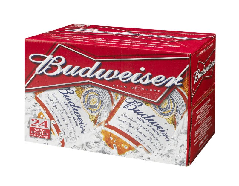 CAIXA DA CERVEJA DE BUDWEISER Foto Editorial - Imagem de consuma ...