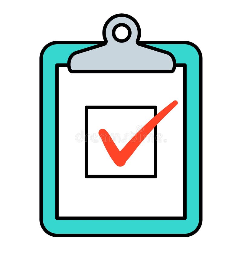 Lista De Verificação Dos Desenhos Animados Com Marcas De Verificação Na ...