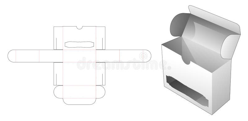 Caixa Invertida Com Modelo De Recorte De Janela De Luxo Ilustração do ...