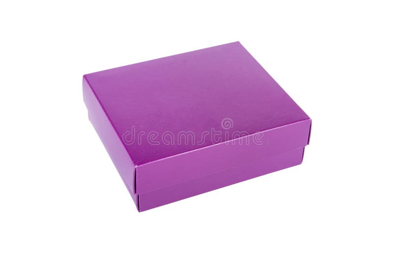 Caixa roxa imagem de stock. Imagem de presente, fundos - 29317309