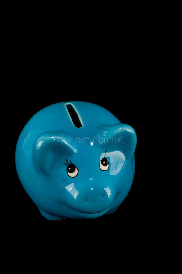 Caja Azul De La Hucha O De Dinero Aislada Imagen de archivo - Imagen de ...