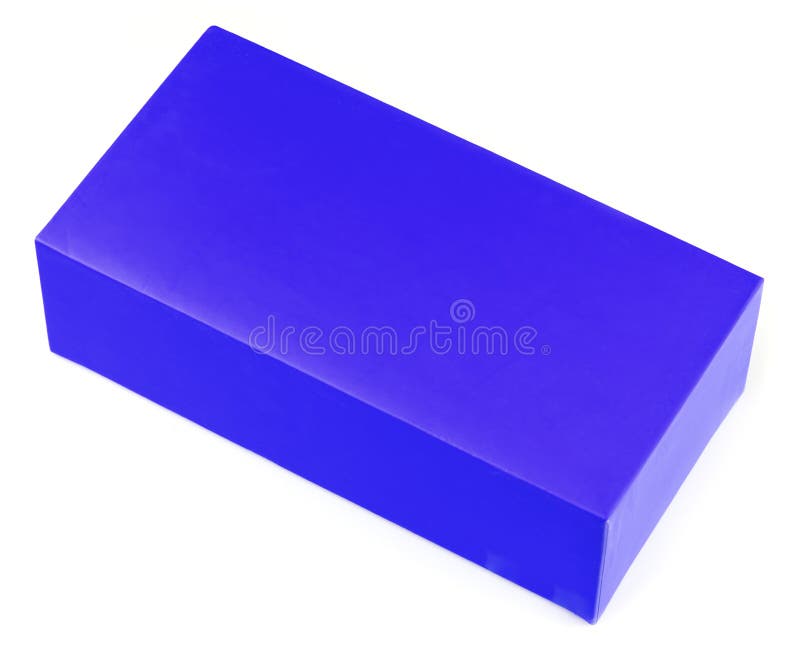 Caja Azul Simple Sobre Fondo Blanco Imagen de archivo - Imagen de ...