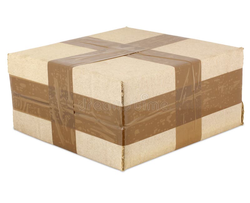 Caja De Cartón Cerrada Con La Cinta Foto de archivo - Imagen de ...