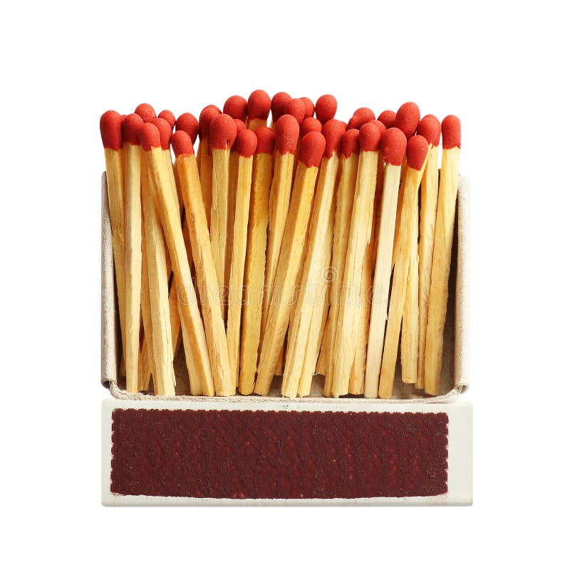 Caja De Cerillos Aislada En Blanco Foto de archivo - Imagen de equipo ...
