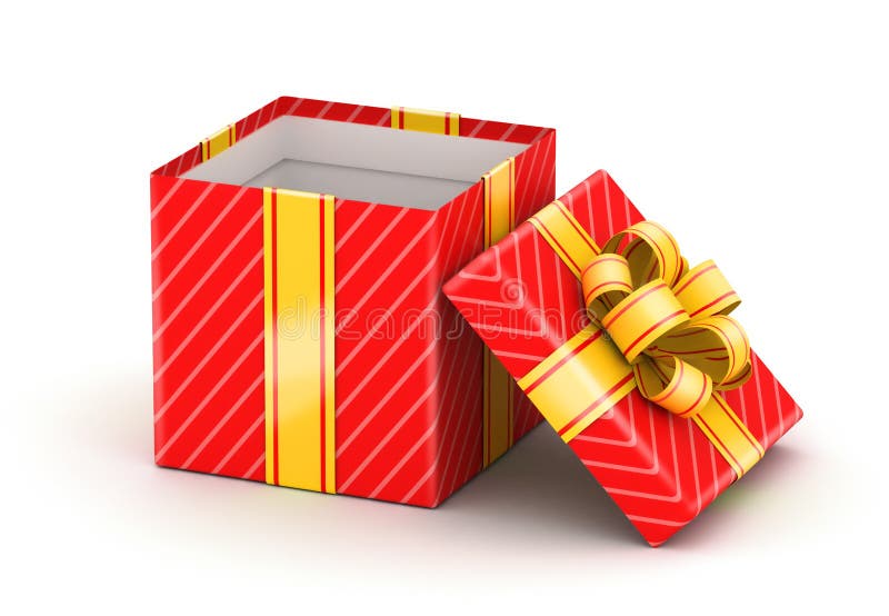 Caja De Regalo Blanca Abierta Stock de ilustración - Ilustración de ...