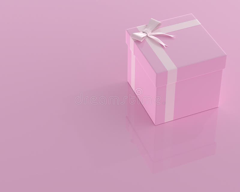 Caja de regalo rosada stock de ilustración. Ilustración de color ...