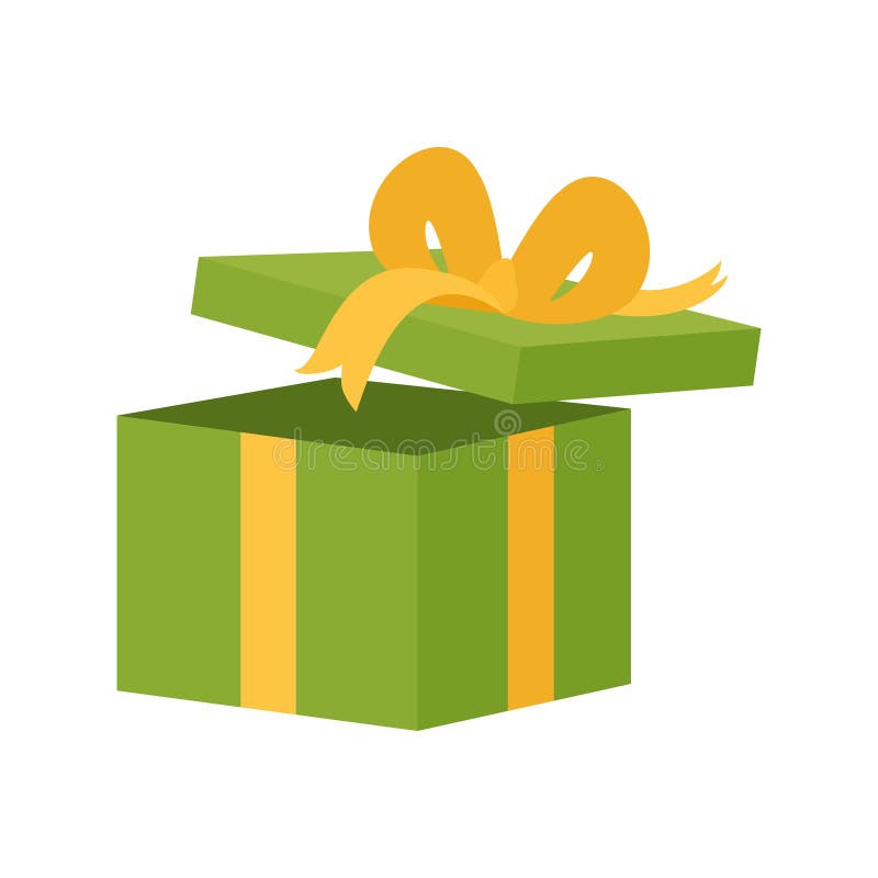 Caja de regalo verde ilustración del vector. Ilustración de festivo ...