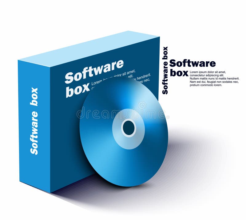 Caja del software ilustración del vector. Ilustración de modelo - 41080357