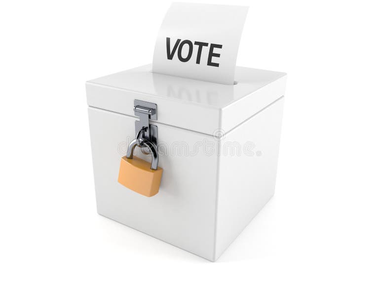 Caja del voto stock de ilustración. Ilustración de mensaje - 108226341