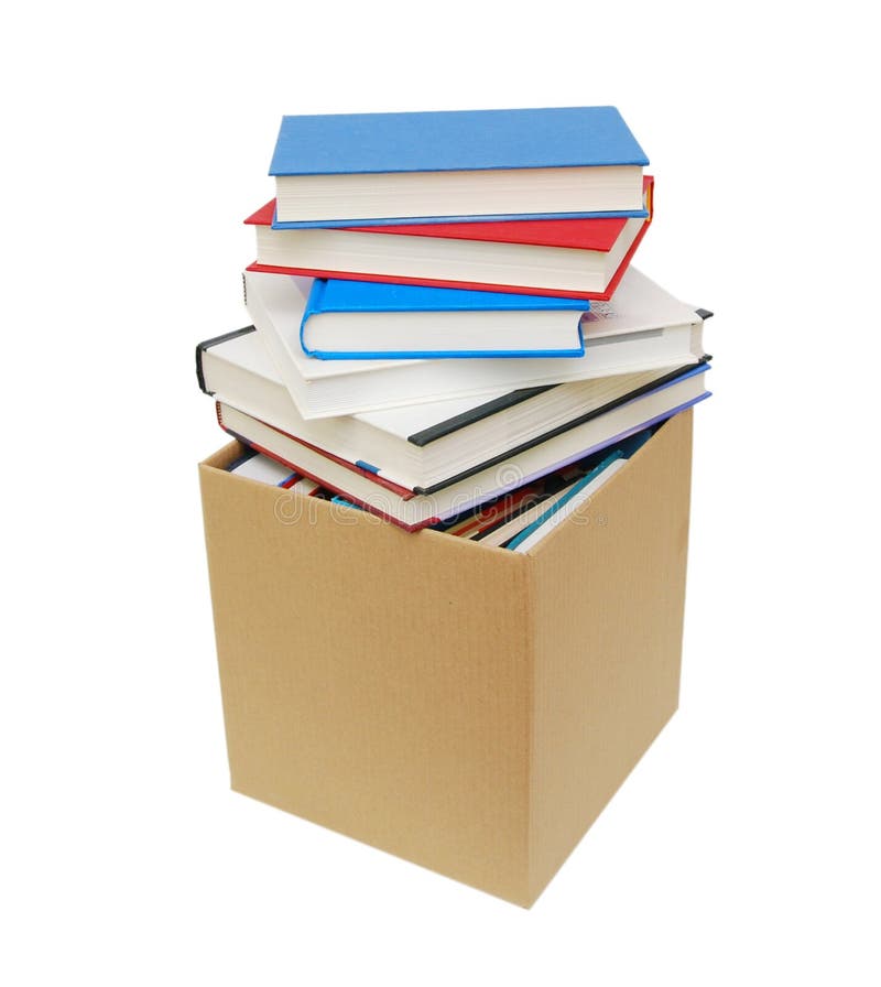 Caja y libros de cartón imagen de archivo. Imagen de navidad - 25936855