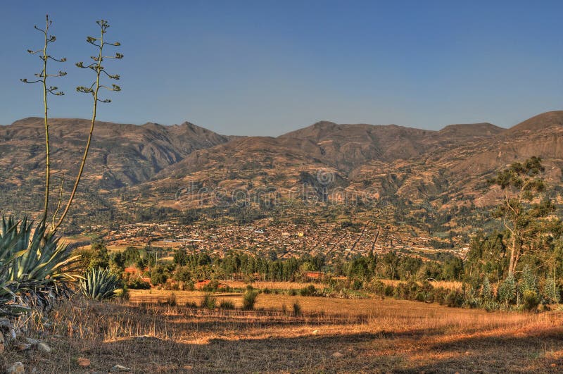 Cajabamba Town Panoramic View from the West Side Stock Image - Image of ...