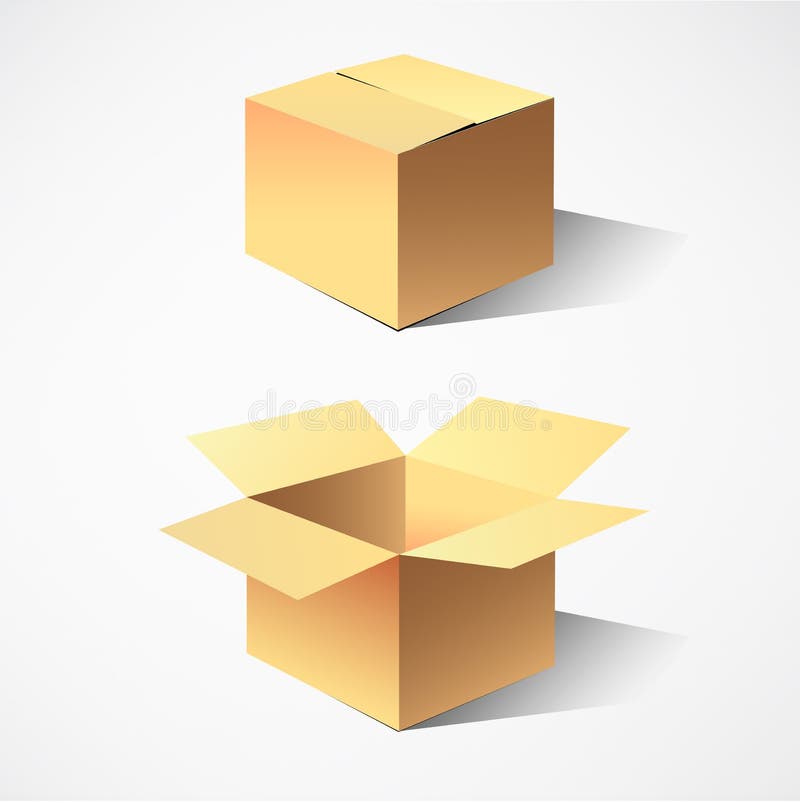 Cajas De Cartón Con Flechas Línea De Entrega De Iconos Y Símbolo De ...