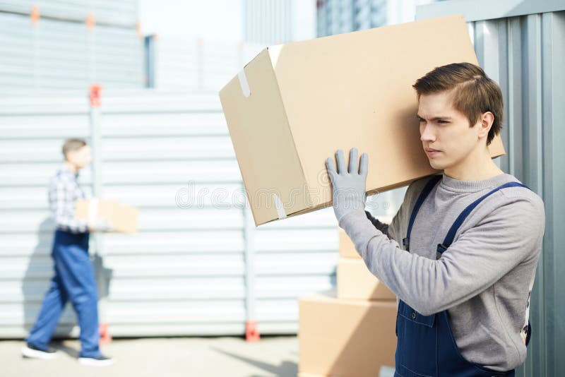 Cajas del cargamento foto de archivo. Imagen de carrying - 118081032