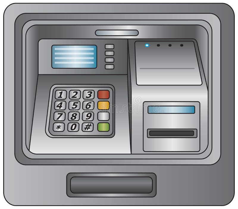 Cajero automático stock de ilustración. Ilustración de pantalla - 22224382