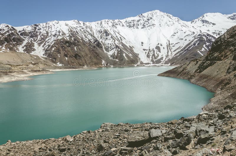 Cajon Del Maipo Embalse El Yeso Chile Foto de archivo - Imagen de cielo ...