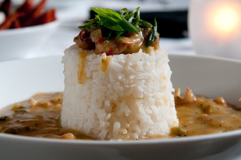 Cajun etouffee stock image. Image of food, etouffee, white - 18973637