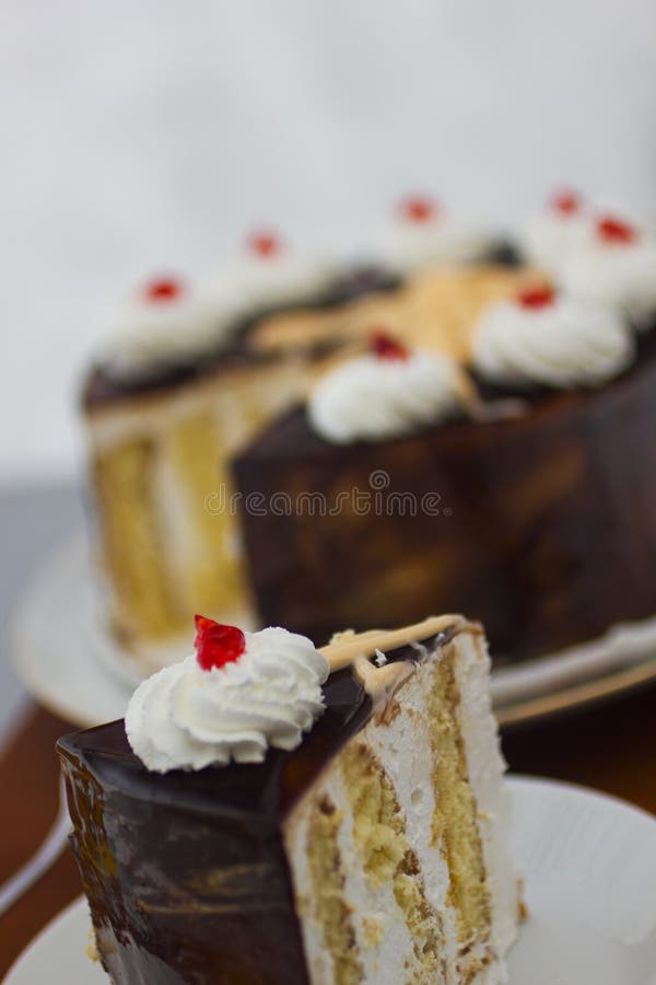 Cake stock image. Image of closeup, entree, drink, brown - 28812243