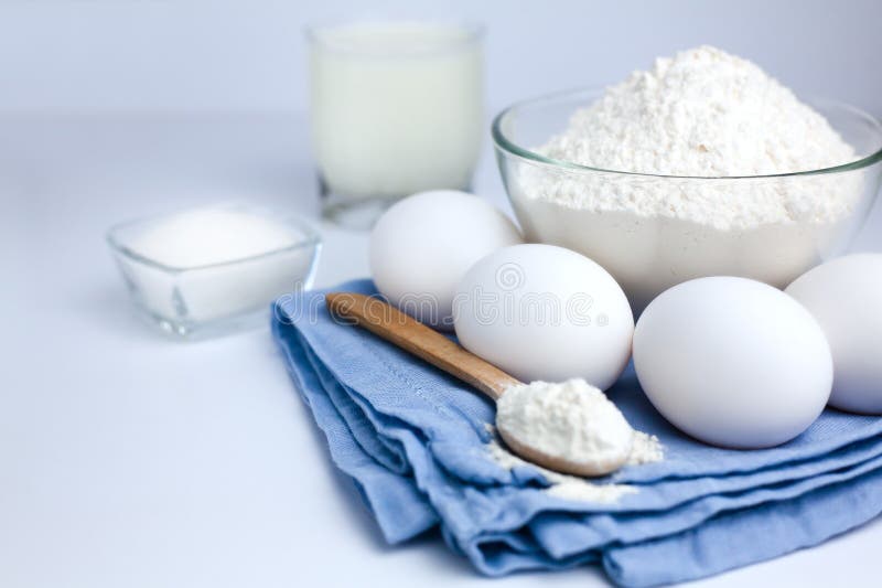 Cake Baking Process. Baking Ingredients. Cooking Process. Close-up ...