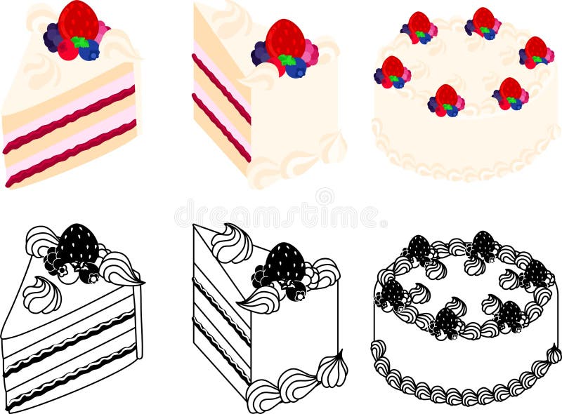 The mix berry cake icons stock vector. Illustration of berry - 164119013