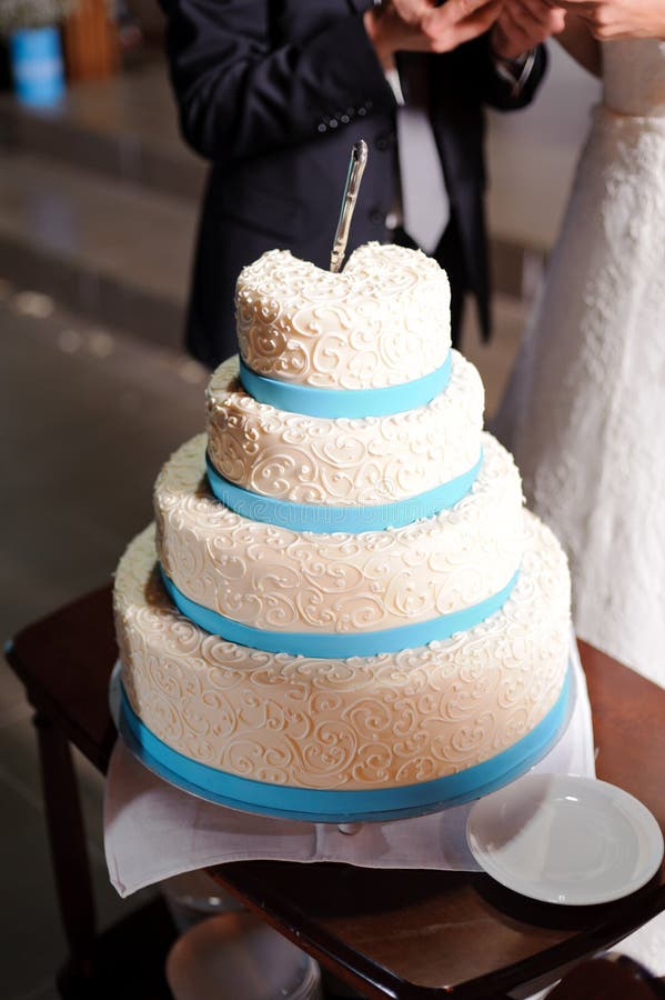 Cake with Blue Ribbon stock image. Image of nature, dessert - 36974979