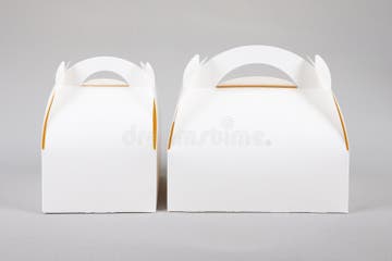 Cake Box Blank Stack Takeaway White Cardboard Food Boxes Empty Mock Up ...