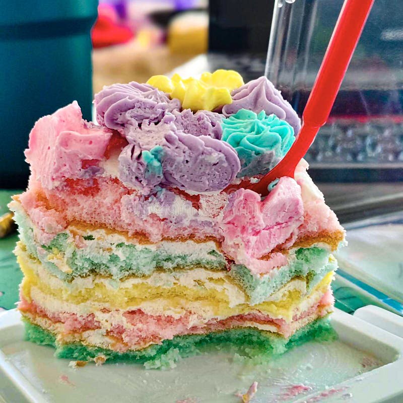 Cake, Bread, Dessert, Rainbow Cake, Birthday Cake Stock Photo - Image ...