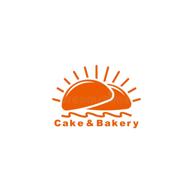 Cake Bread Simple Vintage Geometric Logo Vector Stock Vector ...