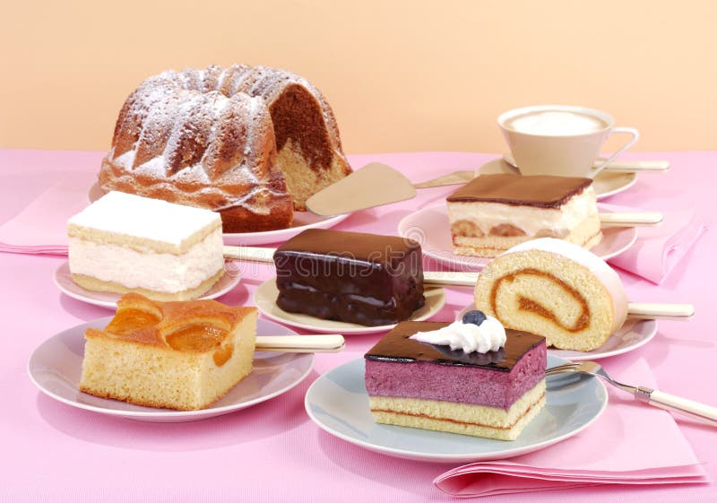 Cake buffet stock photo. Image of caloric, plate, bakery - 16095362