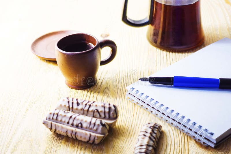 Cake Business Breakfast in the Office Stock Photo - Image of open ...