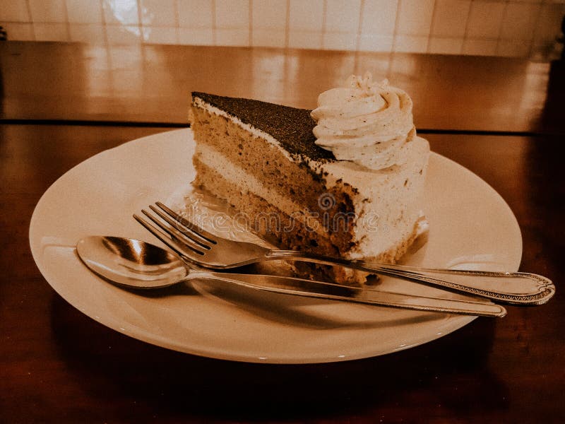 Cake in cafe stock photo. Image of good, cake, green - 170733922