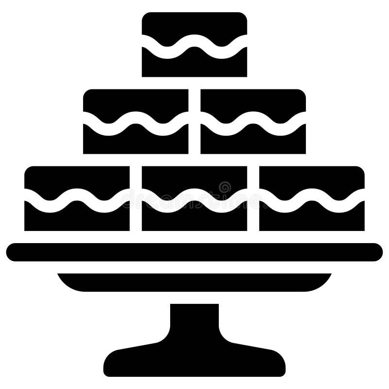 Cake on Cake Stand Icon, Bakery and Baking Related Vector Stock Vector ...
