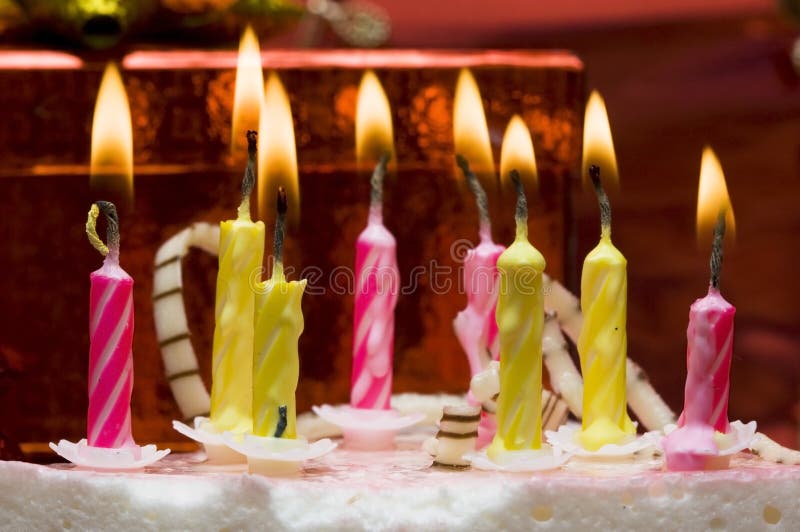 Cake and candles stock photo. Image of celebrate, birthday - 4642136