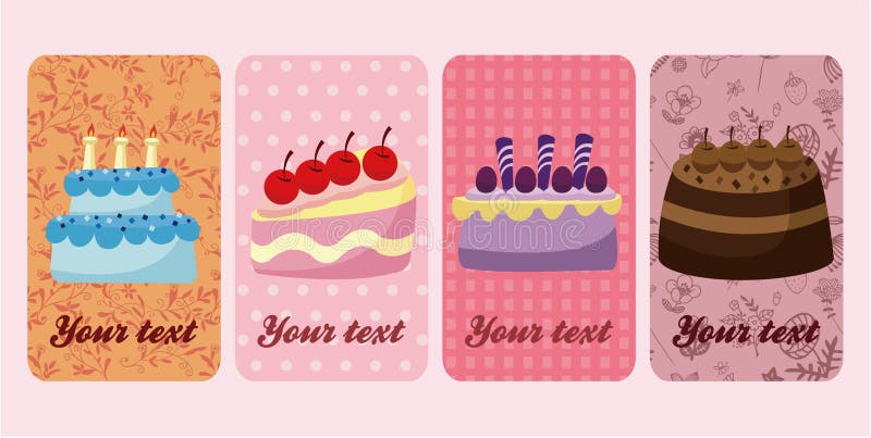 Cake card stock vector. Illustration of element, love - 17261609