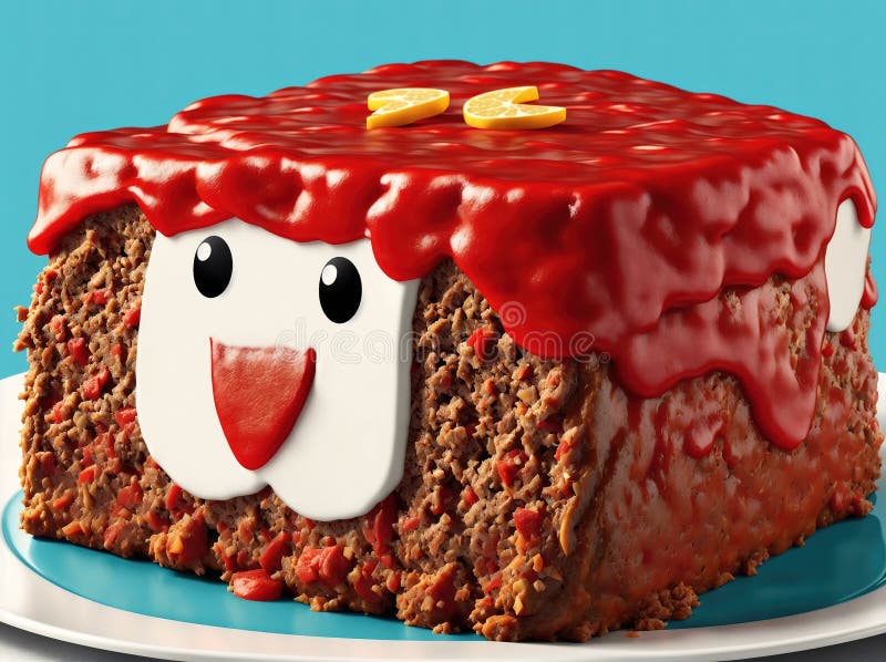 A Cake with a Cartoon Face on it. Stock Photo - Image of bread ...