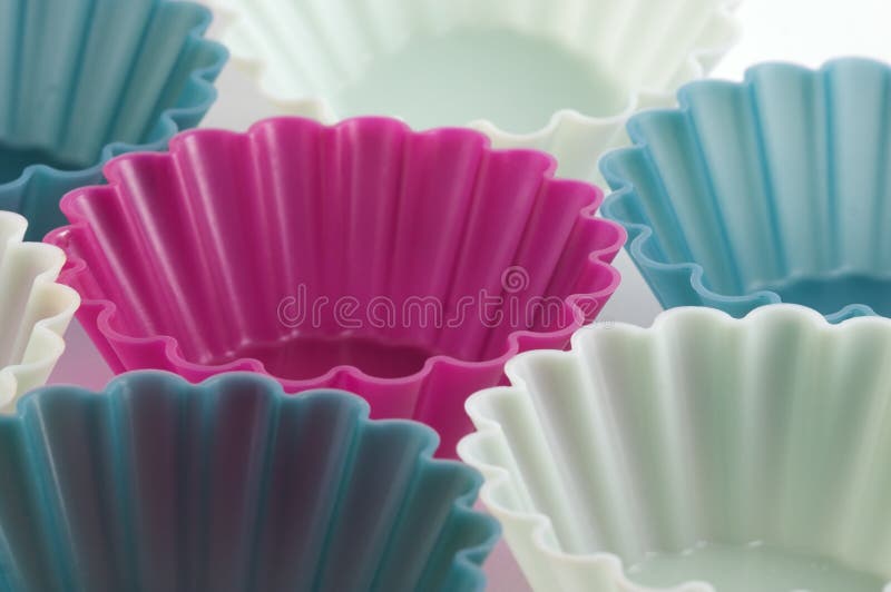 Cake cases stock image. Image of ridges, cupcake, bake - 10610187