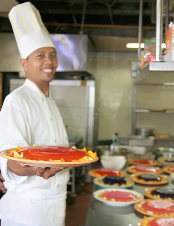 Cake and chef pastry stock image. Image of dessert, sweet - 6032031