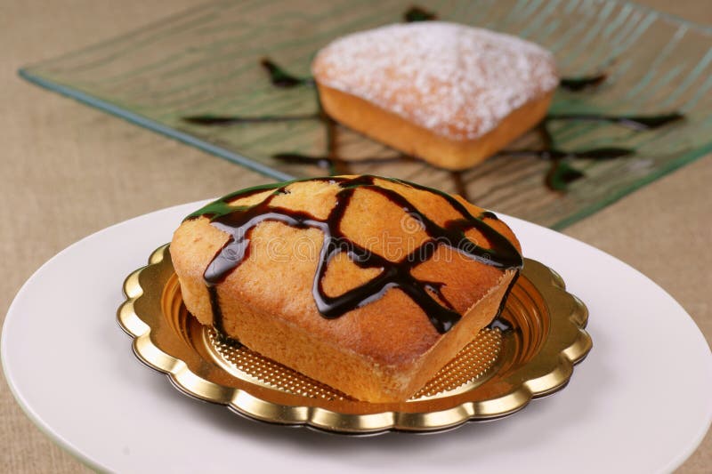 Cake with Chocolate Topping Stock Image - Image of topping, focus: 24857759