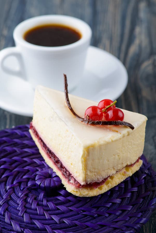 Cake with Coffee on the Table Stock Photo - Image of sweet, delight ...