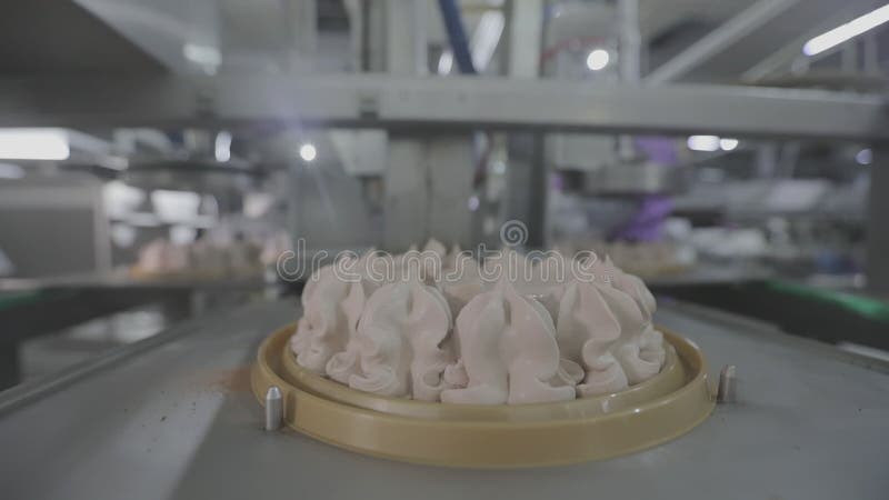 Cake Production. Production of Cakes in a Modern Factory. Cake on the ...