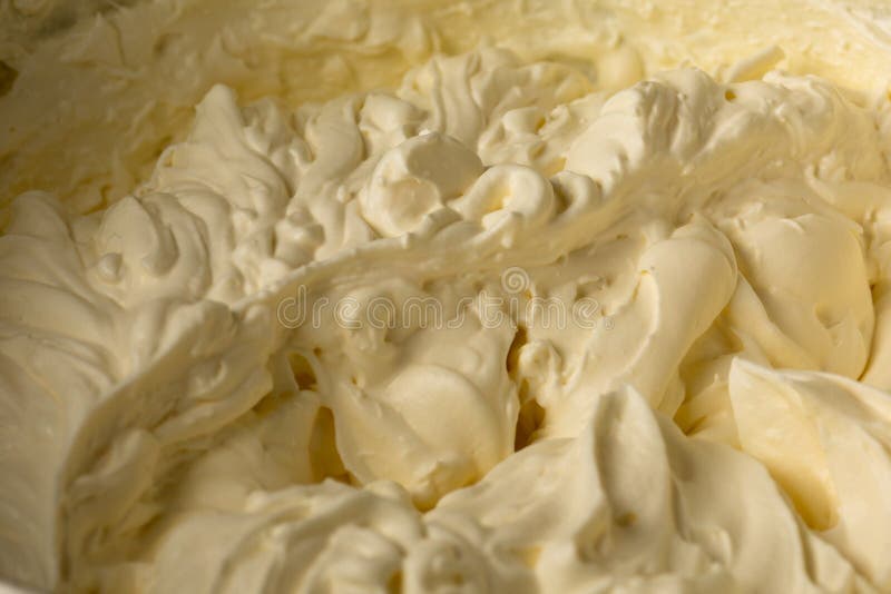 Cake Cream. Whipped Cream. Cream Texture Stock Image - Image of close ...
