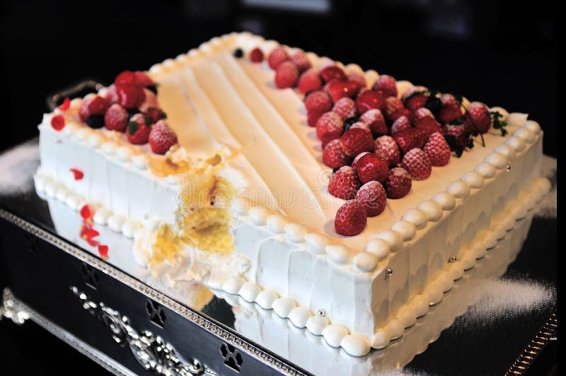 Cake cut stock image. Image of companions, expectations - 55496125