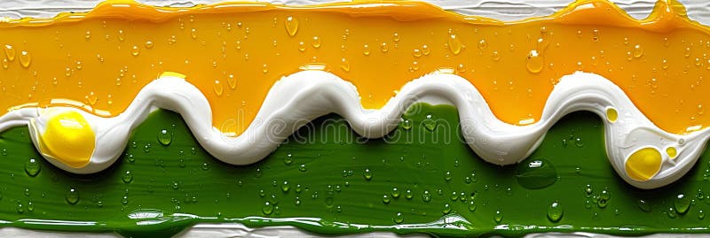 Cake Decorated with Yellow and White Icing Stock Illustration ...