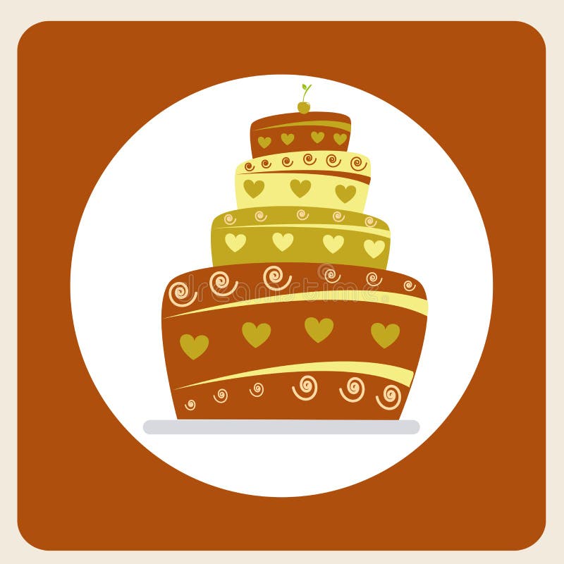 Cake design stock vector. Illustration of graphic, isolated - 35567370