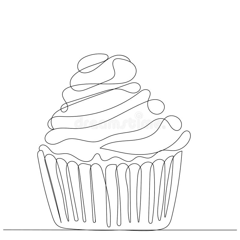 Cake One Line Drawing Stock Illustrations – 1,198 Cake One Line Drawing ...