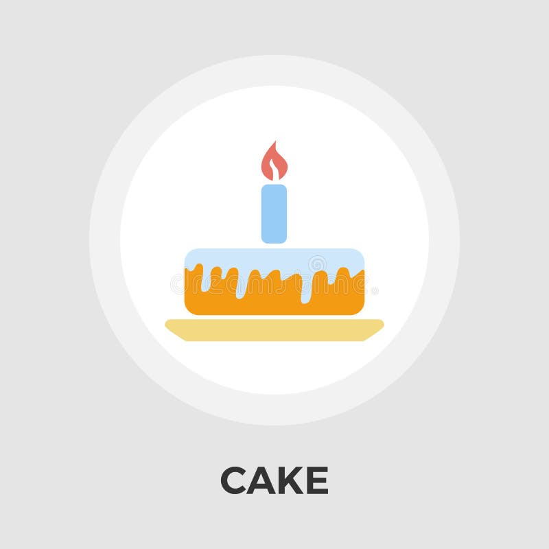 Cake flat icon stock vector. Illustration of celebration - 94285755